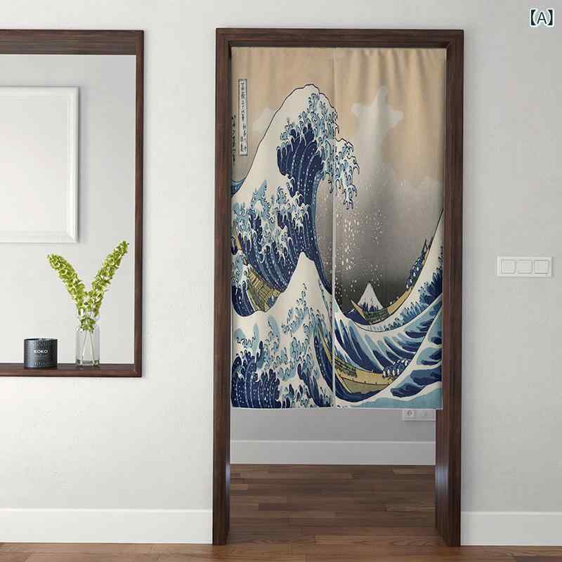 ・カテゴリ: ドアカーテン・種類: 布製ドアカーテン・スタイル: 和風・素材: 布製・柄: 海洋・サイズ展開: 65x90cm、85x90cm、70x120cm、75x120cm、80x120cm、85x120cm、70x140cm、75x...