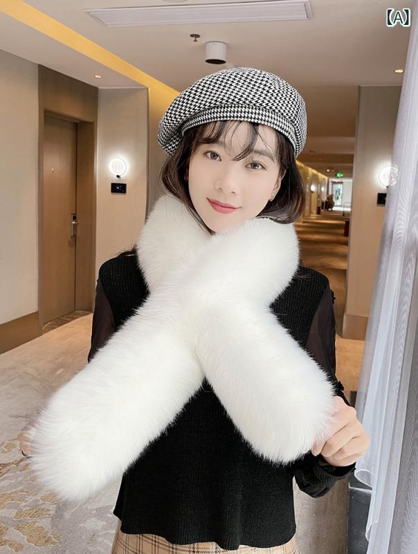 ・性別: 女性・素材: ポリエステル・カラー展開: ホワイト、ブラック、グレー、レッド、くすみピンク、ダークカーキ、アプリコット・スタイル: 日韓風スイート・長さ: 100～135cm・幅: 15cm・編み方: 経編・柄: 無地・機能: 保...