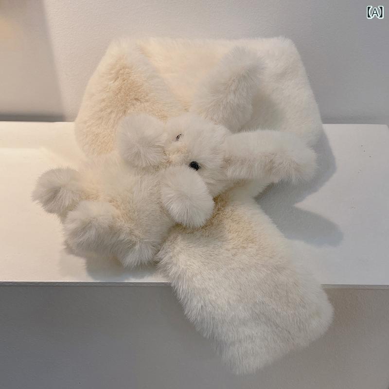 ・カテゴリ: フェイクファーティペット・主な素材: フェイクファー・編み方: 経編み・機能: 保温・スタイル: かわいい、フェミニン、韓国風・モチーフ: うさぎ・カラー展開: アイボリー、アプリコット、キャメル、ピンク・サイズ: 約79x10cm