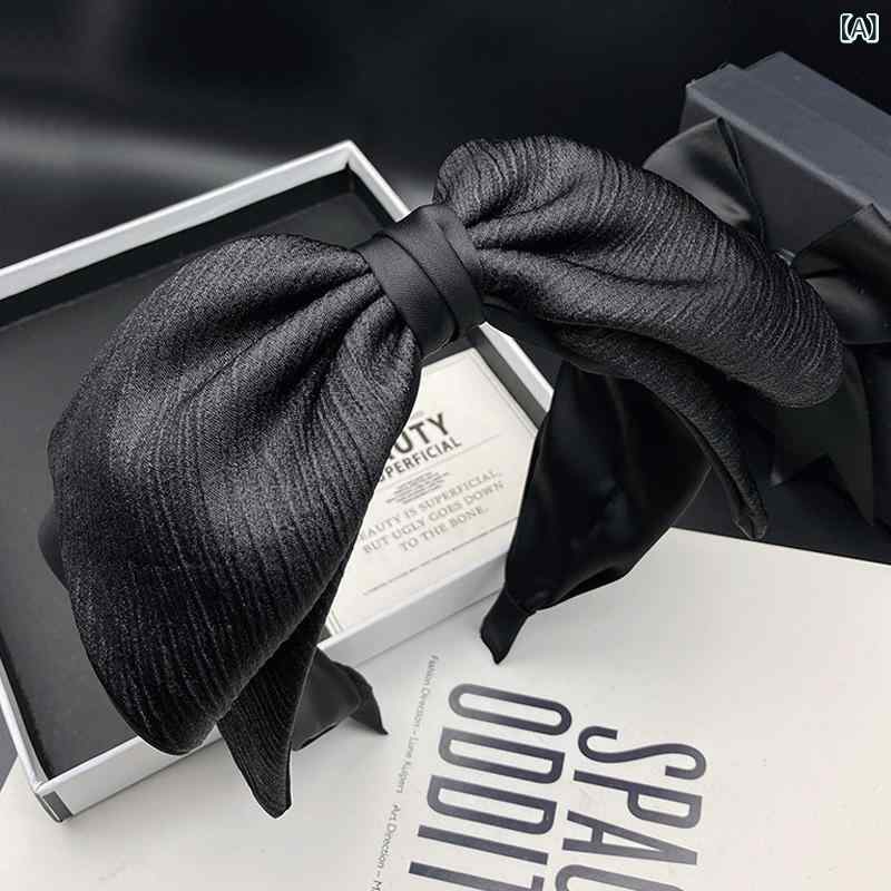 ・カテゴリ: ヘアアクセサリー・素材: サテン・加工: 手作り・カラー展開: ブラック・スタイル: エレガントカジュアル・用途: 通勤・対象: 女性