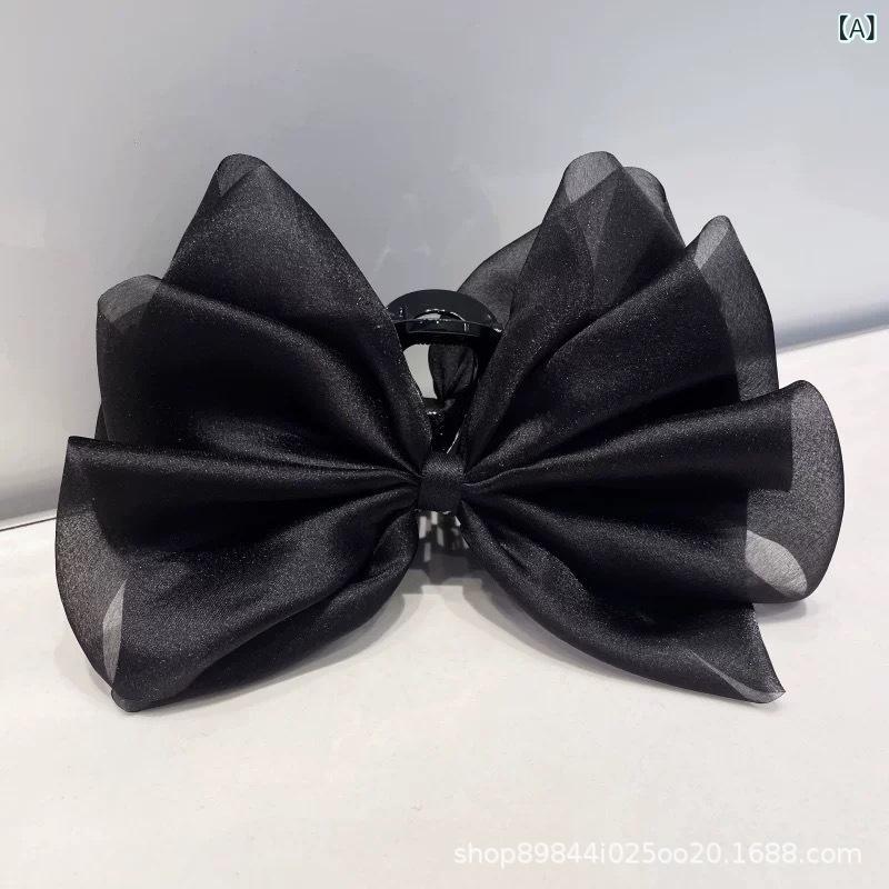 2個セット・カテゴリ: ヘアクリップ（バンスクリップ）・対象: レディース・主な素材: メッシュ・製作方法: ハンドメイド・スタイル: 韓国風・テイスト: 清新、フェミニン・カラー展開: ブラック、ピンクホワイト