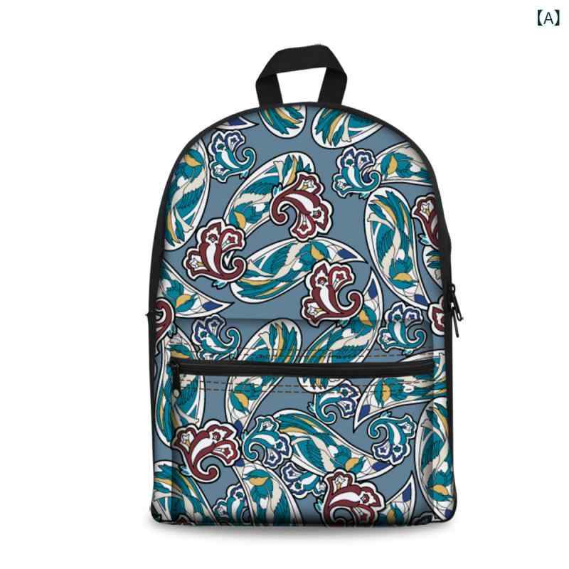 ・容量: 20～35L・主な素材: 帆布・機能: 通気性、耐摩耗性、防犯、耐衝撃、負担軽減・柄: 花柄プリント・裏地素材: 帆布・種類: バックパック・背負いシステム: エアクッションストラップ・サイズ: 約53.33cm・性別: 男女兼用