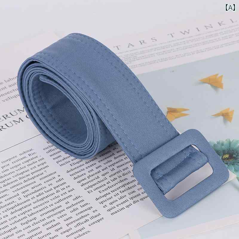 ・カテゴリ: ベルト・性別: レディース・対象年齢: 大人・素材: 布・バックル素材: プラスチック・バックル形状: 長方形・留め具: 日字バックル・流行要素: ステッチ・カラー展開: ブルー、カーキ、ブラック、ピンク、オレンジ、アイボリー...