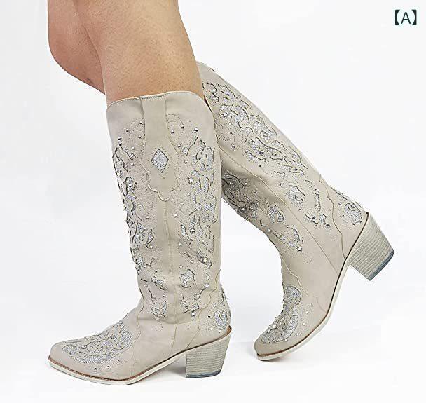 ・カテゴリ: ファッションブーツ・アッパー素材: 合成皮革・ソール素材: ゴム・性別: レディース・スタイル: レトロ・つま先形状: ポインテッドトゥ・ヒール形状: チャンキーヒール・ヒールの高さ: ミドルヒール (3〜5cm)・デザインポ...