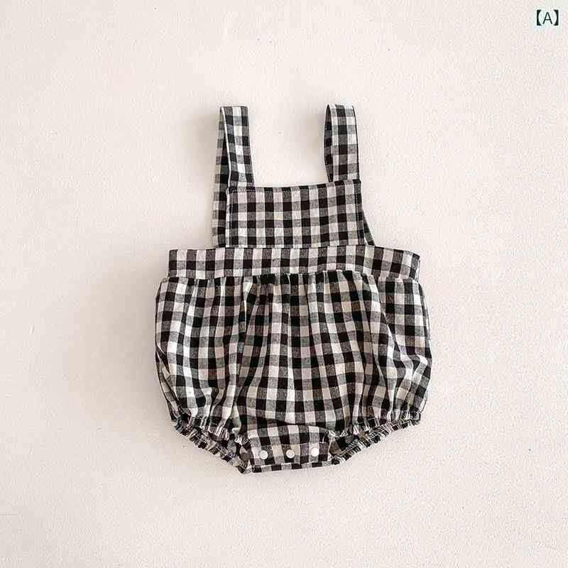 ・カテゴリ: ロンパース、カバーオール・主な素材: 綿100%・対象: 1〜3歳児・対象性別: 女の子・袖丈: 長袖・厚さ: 普通・開閉タイプ: プルオーバー・スタイル: 韓国風・デザイン: 三角ロンパース・カラー展開: ブラック（チェック...