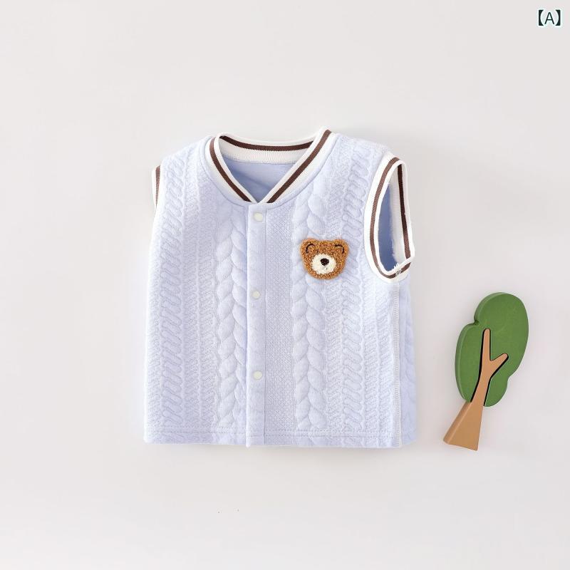 ・カテゴリ: キッズベスト・性別: ユニセックス・スタイル: カジュアル・対象年齢: 新生児(0〜1歳、身長80cm以下)・生地加工: ソフト加工・デザイン: カーディガン・柄: キャラクター・厚さ: 厚手・フード: なし・主な素材: 綿1...