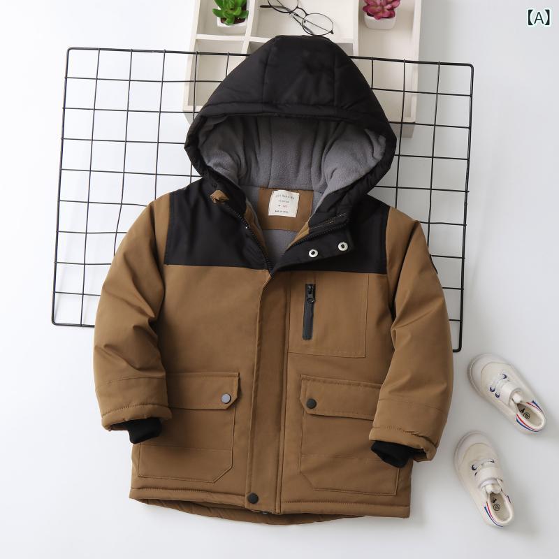 ・カテゴリ: 子供用中綿ジャケット・対象性別: 男性・スタイル: 欧米スタイル・対象年齢層: 中大児向け・生地加工: 柔軟加工・詰め物: ポリエステル・フード: 付き・厚さ: 厚手・主な素材: 綿80%・裏地素材: ポリエステル100%・開...