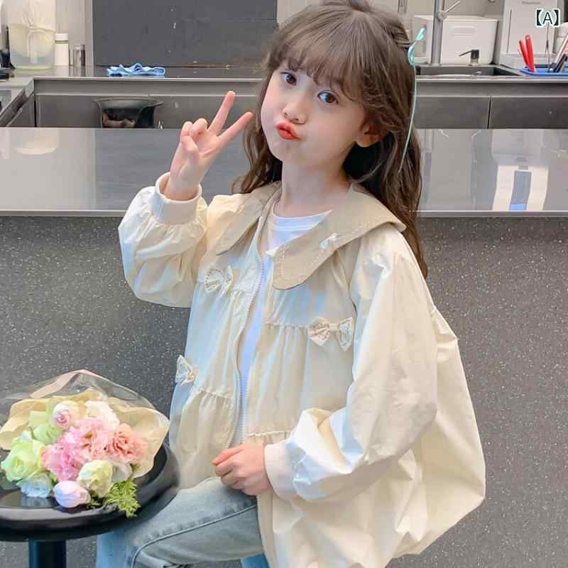 ・カテゴリ: キッズアウター・性別: 女性・対象年齢層: 大中童・ネックライン: クルーネック・スタイル: 韓国風・柄: 無地・デザイン要素: 蝶結び・主な素材: ポリビニルアルコール繊維（ビニロン）91～95%・裏地成分: 91～95%・...