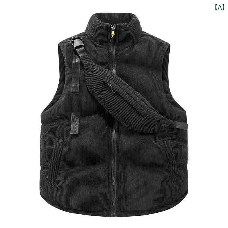 ・カテゴリ: 中綿ジャケット・対象: 男性、若者・厚さ: 厚手・フード: なし・主な素材: ポリエステル（コーデュロイ）・裏地素材: ポリエステル・柄: 無地・スタイル: カジュアル、トレンド・シルエット: ルーズフィット・着丈: 約50c...