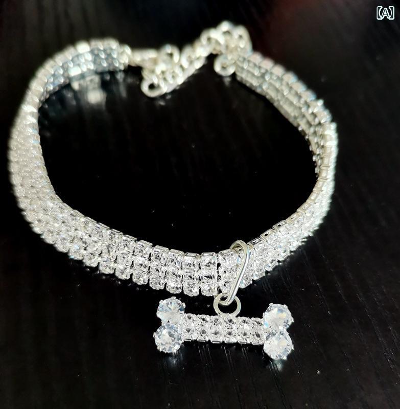 2個セット・pattern: monochromatic・color_options: silver, gold, rose gold・material: rhinestone・target_audience: for pets・neck_...