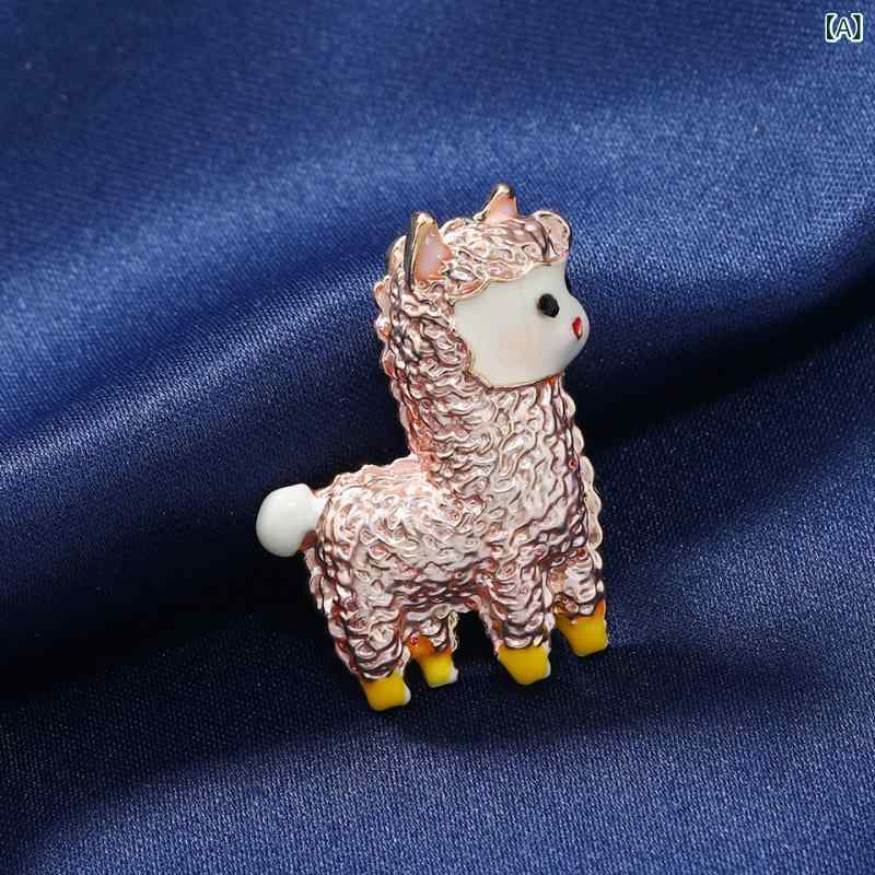 ・主な素材: 合金・デザイン: アルパカ・モチーフ: 動物・加工: ドロップオイル・カラー展開: ホワイト、ピンク・流行要素: ユニコーン・機能: 装飾、露出防止、固定・スタイル: レトロ・スタイル分類: 文芸レトロ・対象: 男女兼用・種類...