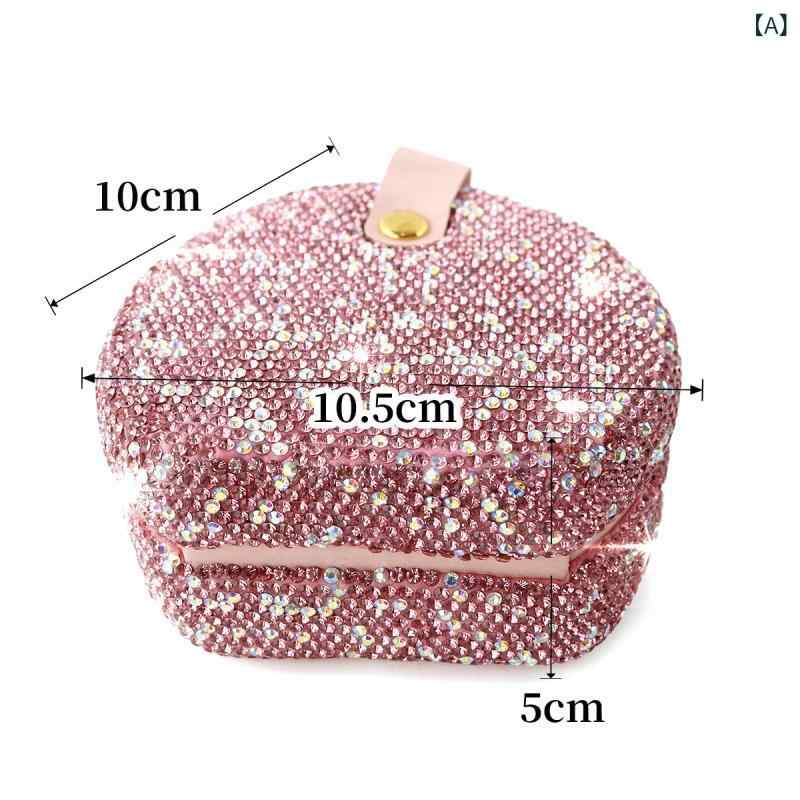 ・カテゴリ: アクセサリーケース・主な素材: PUレザー・タイプ: 半円型手提げ収納ボックス・サイズ: 約10x9x5cm・カラー展開: ピンク