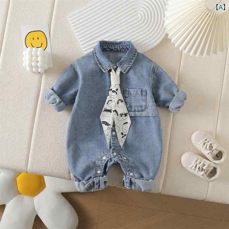 ・カテゴリ: ロンパース・スタイル: 個性的・主な素材: 綿95%・生地: デニム・袖丈: 長袖・カラー: ブルー・サイズ展開: 66cm, 73cm, 80cm, 90cm・対象年齢: 新生児（0〜1歳）・性別: ユニセックス・厚さ: 普...