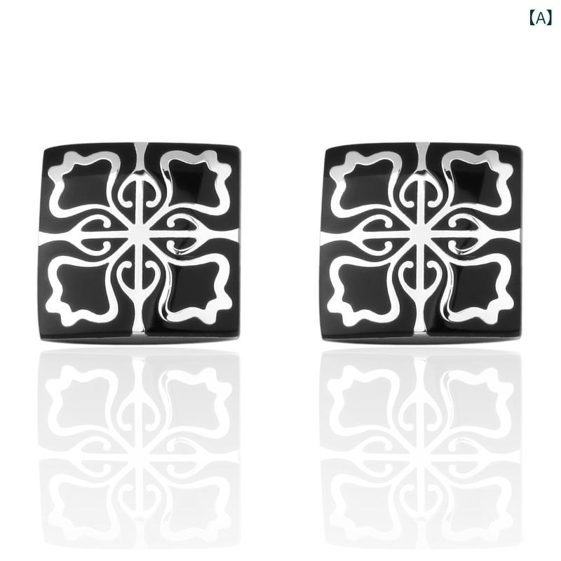 2個セット・素材: 銅・スタイル: 欧米風・対象: 男女兼用・モチーフ: 星座・加工方法: 電鍍・ストーン種類: ピンククリスタル・用途: 旅行記念、ビジネスギフト、販促品、周年記念、展示会、従業員福利・カラー: ブラック・種類: カフスボタン