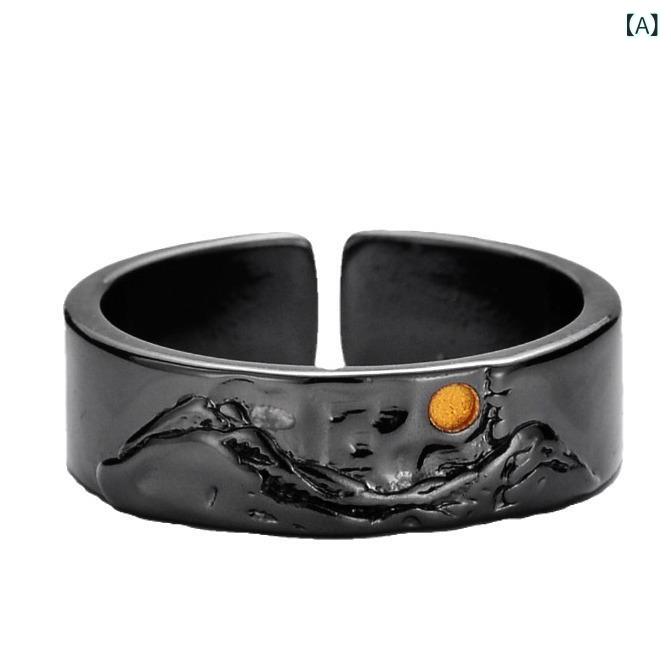 ・カテゴリ: 指輪・スタイル: 文芸レトロ・素材: シルバーコーティング・デザイン: 幾何学模様・加工: 電鍍・人気要素: 関山月、アシンメトリー、ドリームキャッチャー、メダル・サイズ: サイズ調整可能・対象: 男女兼用