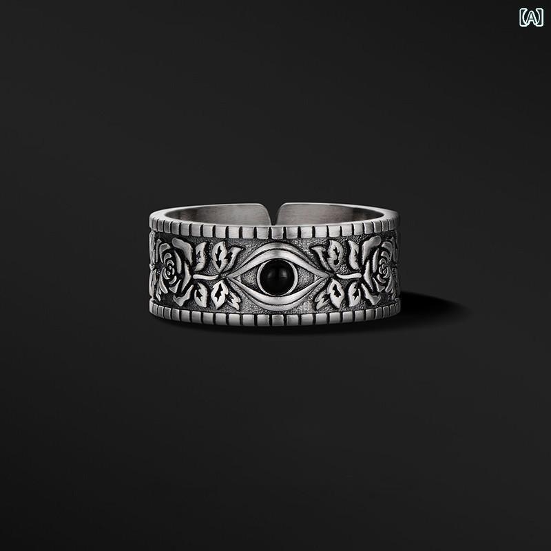 ・カテゴリ: 指輪・スタイル: 文芸レトロ・素材: 銅メッキ・形状: 幾何学模様・加工方法: 電気メッキ・人気要素: ゴッドアイ・サイズ: フリーサイズ・対象: ユニセックス