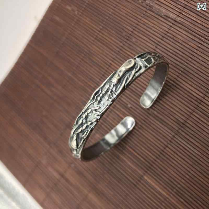 ・カテゴリ: ブレスレット・スタイル: 文芸レトロ・素材: 銅製シルバーメッキ・加工方法: 電気メッキ・重さ: 約13g