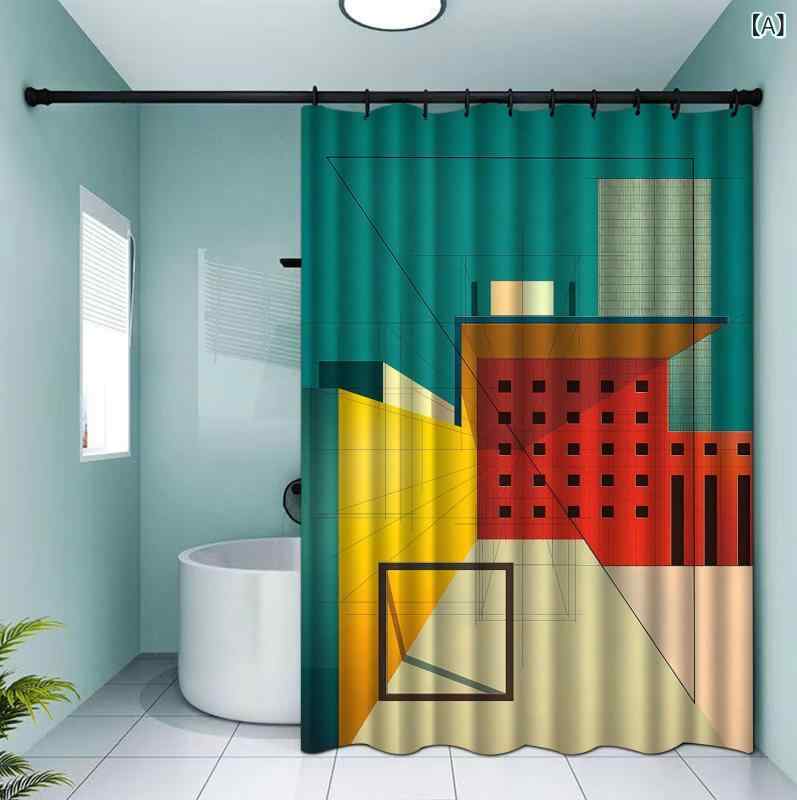 ・カテゴリ: シャワーカーテン・スタイル: モダンシンプル・素材: ポリエステル・特徴: 防水、穴開け不要・サイズ展開: 90x180cm、120x180cm、150x180cm、180x180cm、180x200cm