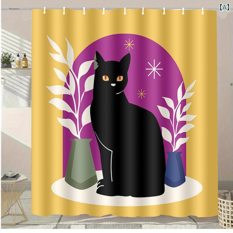 ・カテゴリ: シャワーカーテン・素材: ポリエステル・スタイル: モダンミニマリスト・サイズ展開: 90 x 180cm、120 x 180cm、150 x 180cm、180 x 180cm、180 x 200cm・特徴: 穴あけ不要