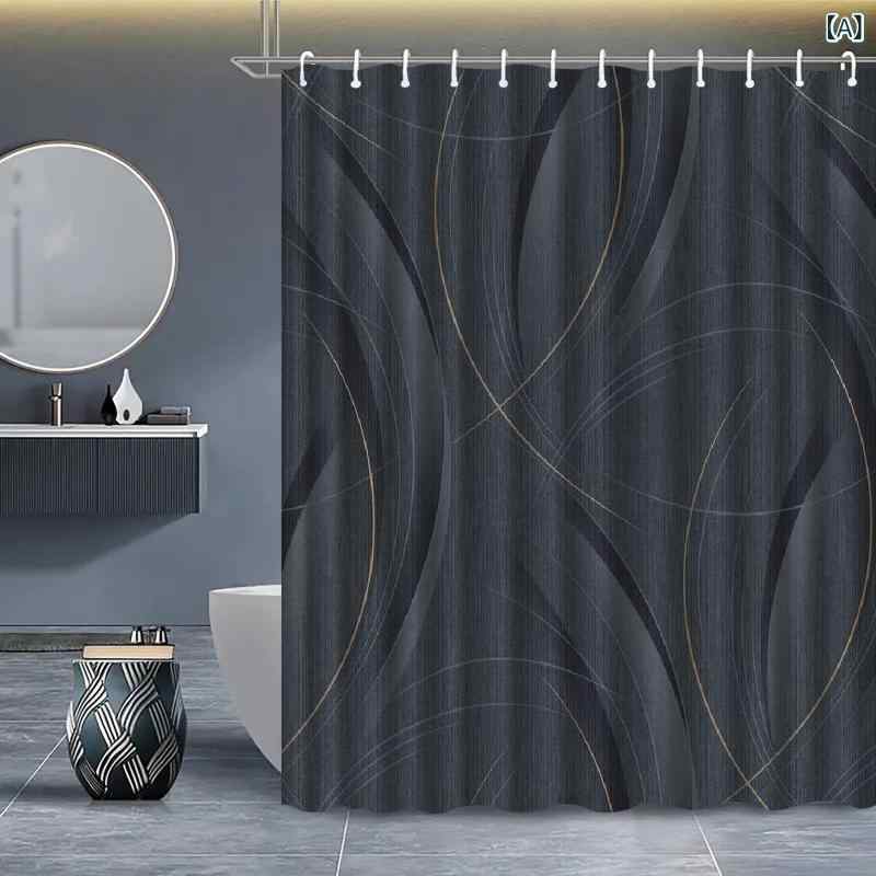 ・素材: ポリエステル・スタイル: モダンシンプル・柄: ストライプ・カテゴリ: シャワーカーテン・特徴: 防水、穴あけ不要・サイズ展開: 90cm×180cm, 120cm×180cm, 150cm×180cm, 180cm×180cm,...