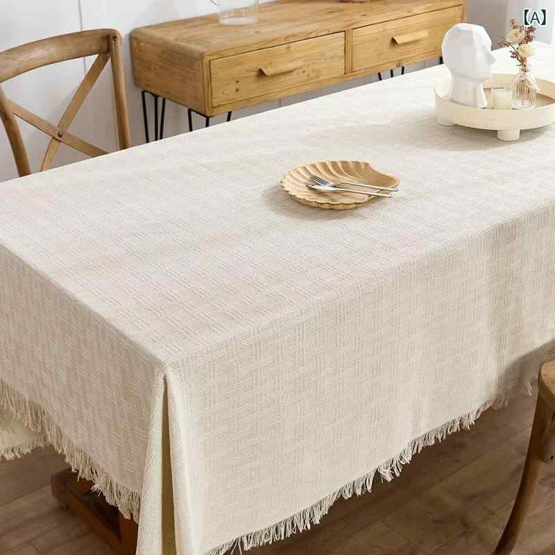 ・カテゴリ: テーブルクロス・スタイル: 北欧・主な素材: ポリエステル綿・形状: 長方形・柄: 無地・機能: 防塵、装飾・カラー展開: クリームベージュ、エレガントグレー、フレッシュグリーン、ココアブラウン・サイズ展開: 90x90cm、...