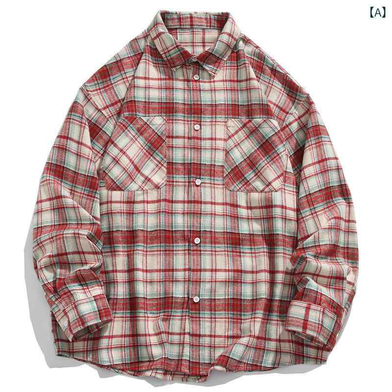 ・カテゴリ: シャツ・スタイル: ストリートカジュアル・デザイン: 開襟・主な素材: シルケット加工綿（綿51～70%）・生地番手: 60番手・厚さ: 薄手・ネックライン: レギュラーカラー・袖丈: 長袖・柄: チェック・フィット: ルーズ...