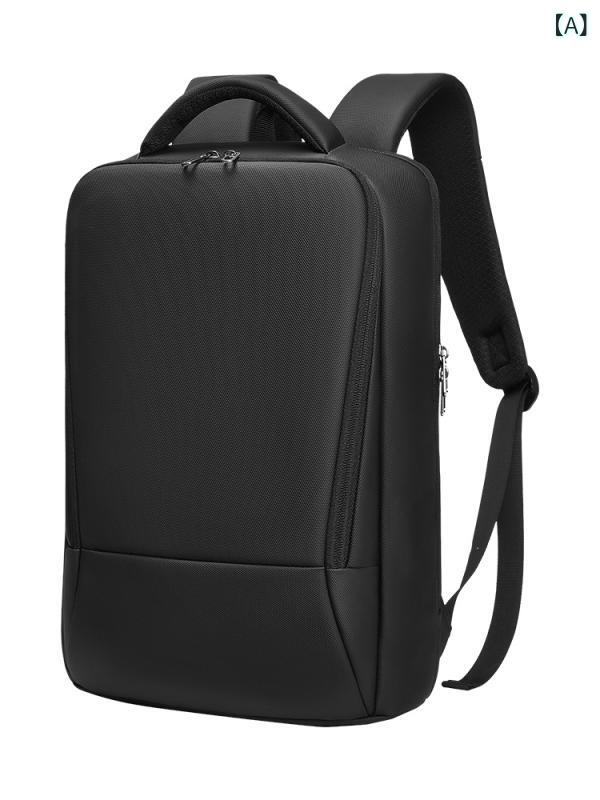 ・カラー: ブラック・性別: 男性・利用シーン: ビジネス出張・素材: PVC・スタイル: ビジネスカジュアル・容量: 20L以下・機能: 拡張・対応PCサイズ: 40.64cm・柄: 無地・裏地素材: ポリエステル・デザイン要素: ステッ...