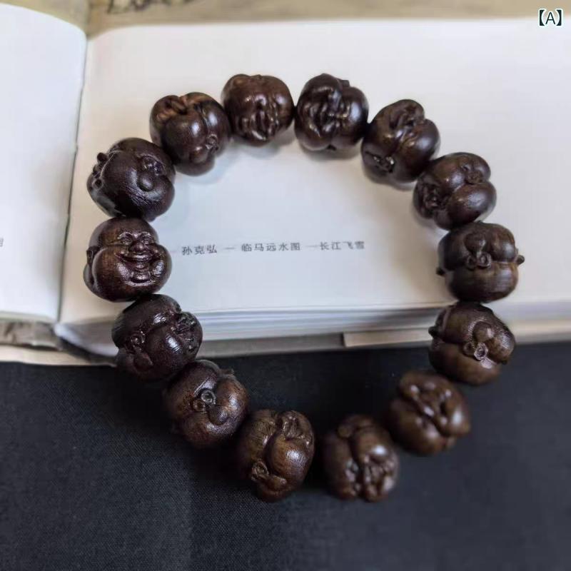 ・主な素材: 木・スタイル: 和風・性別: ユニセックス・デザイン: 弥勒・加工方法: 彫刻・埋め込み素材: 未埋め込み・サイズ: 11mm・珠数: 14珠・カラー: 沈香・カテゴリ: ブレスレット・種類: 数珠ブレスレット