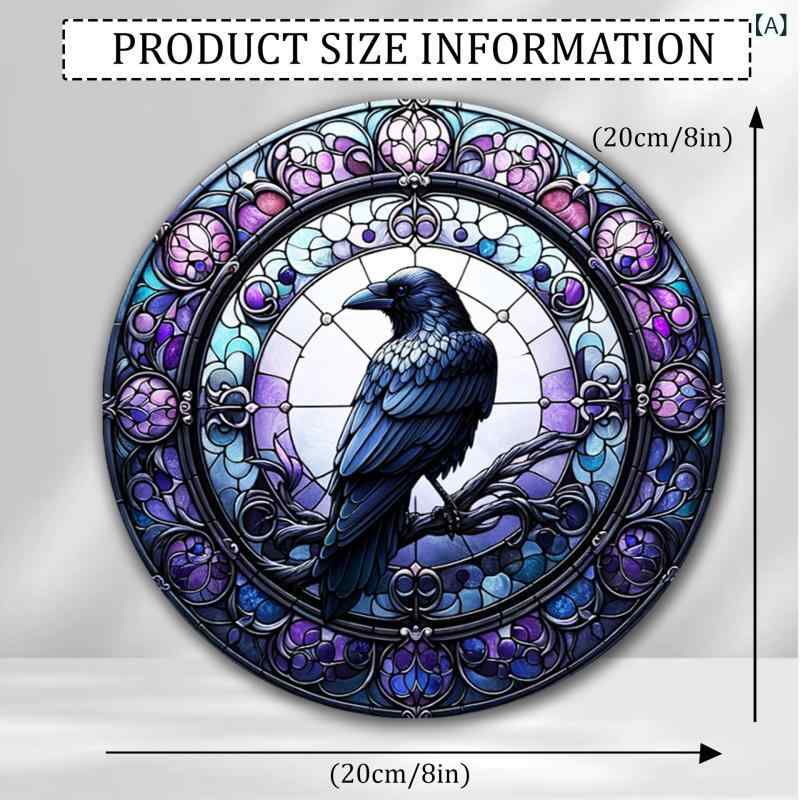 2個セット・加工方法: 印刷・素材: アクリル・カラー: ゴールドコード・サイズ: 20x20cm・重さ: 約70g・スタイル: ダーク・種類: 車載用オーナメント・柄: カラス