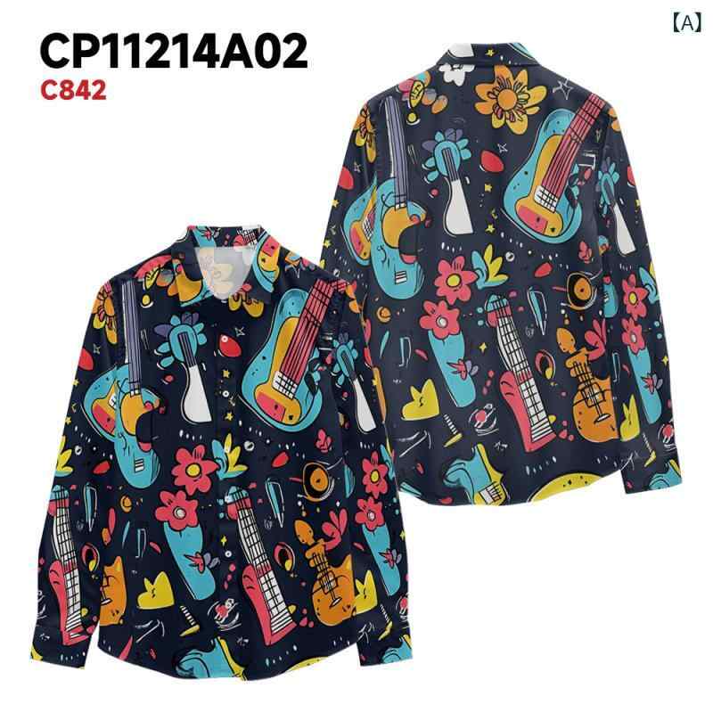 ・カテゴリ: シャツ・スタイル: ヨーロピアンヴィンテージ・主な素材: ポリエステル96%以上・機能: 四面弾性、通気性・デザイン: 前開き・フィット: レギュラー・ネックライン: 襟付き・袖丈: 長袖・柄: パッチワーク、プリント・厚さ:...