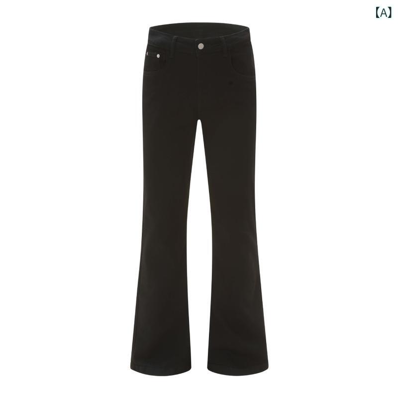 ・カテゴリ: デニムパンツ・スタイル: ハイストリート・タイプ: ベーシック・対象: メンズ・ターゲット層: 18-24歳・生地: デニム・主な素材: 綿95%・加工: イージーケア・ウォッシュ加工: 水洗い・パンツスタイル: フレア・股下...