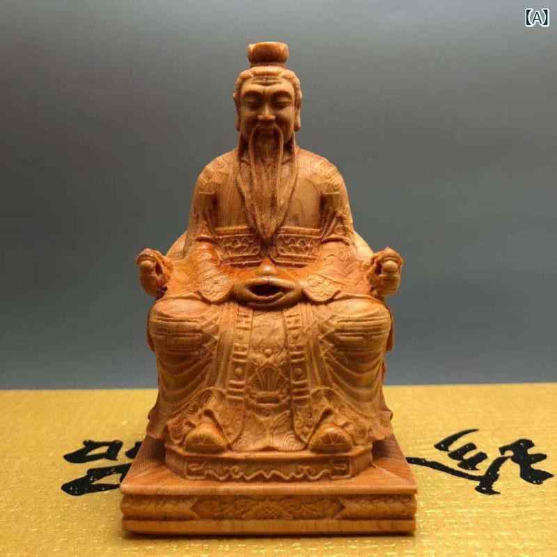 ・種類: 崖柏元始天尊、崖柏道徳天尊、崖柏灵宝天尊、崖柏三清一式・素材: 崖柏・サイズ: 高さ約10×幅5.8×奥行5cm・スタイル: 新中式・加工方法: 彫刻、研磨