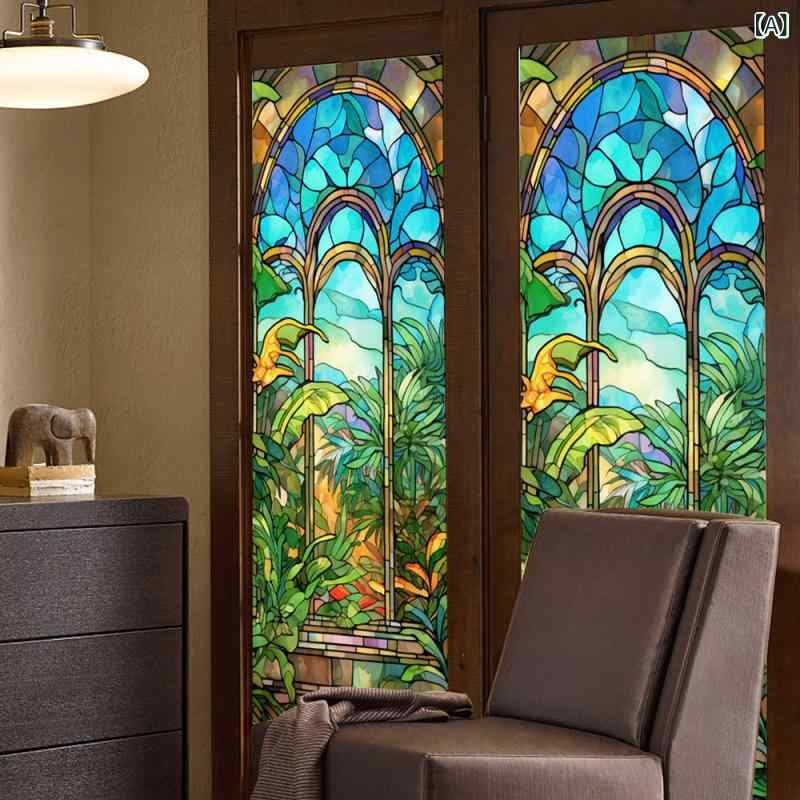 ・主な素材: PVC・接着方式: 静電式・スタイル: 花柄・枚数: 1枚・サイズ展開: 45×100cm, 60×100cm・仕上げ: 純磨砂・用途: リビング、寝室、書斎、屋外、ダイニング、浴室、玄関、バルコニー、商業施設