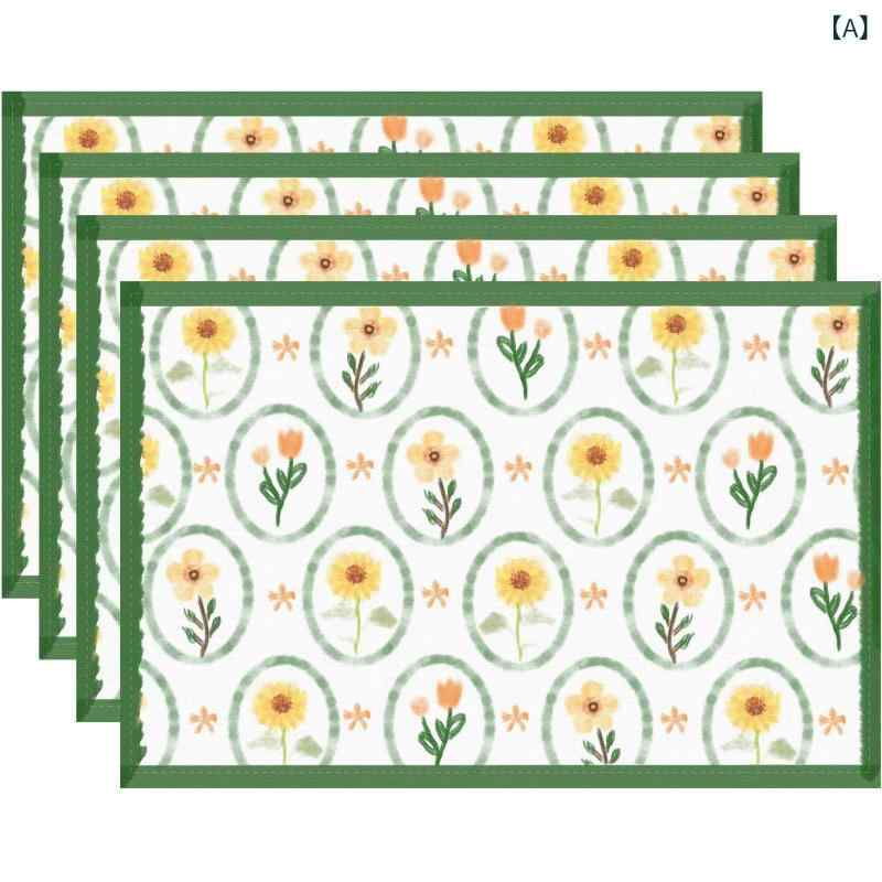 4個セット・主な素材: ポリエステル100%・スタイル: アメリカン・サイズ: 約30x45cm・内容: 1枚・適用場所: 書斎、ダイニング、業務用