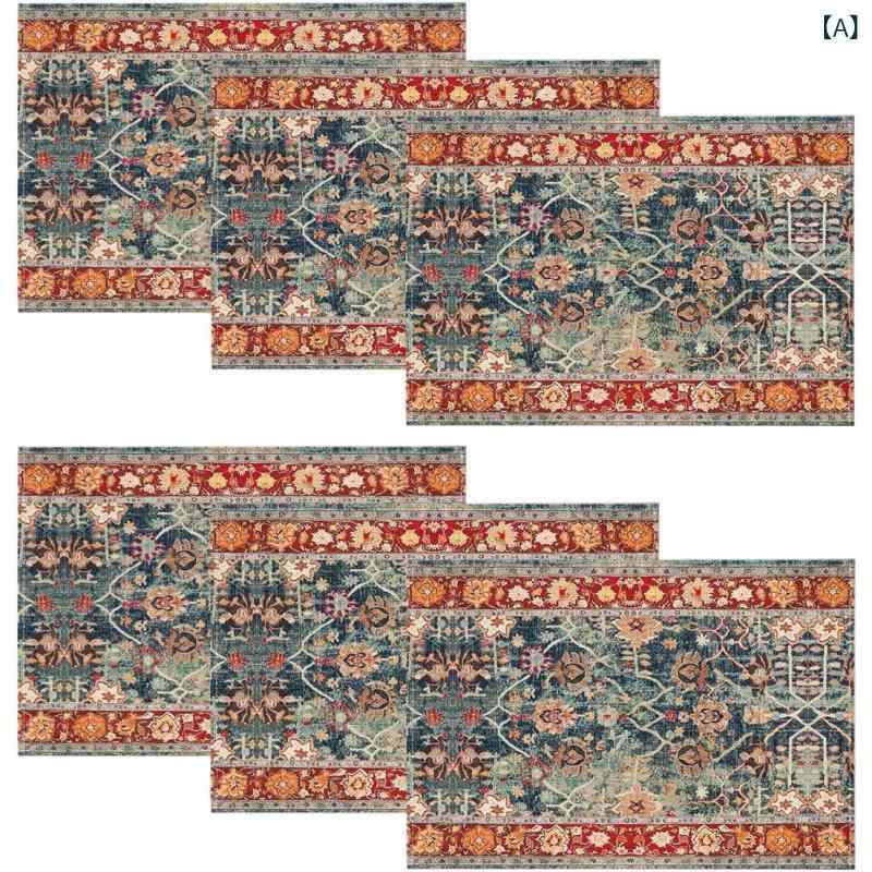 4個セット・素材: 麻・主な素材: ポリエステル100%・スタイル: モダンシンプル・サイズ: 約30cm×45cm（1枚）・適用場所: リビング、ダイニング、商業施設