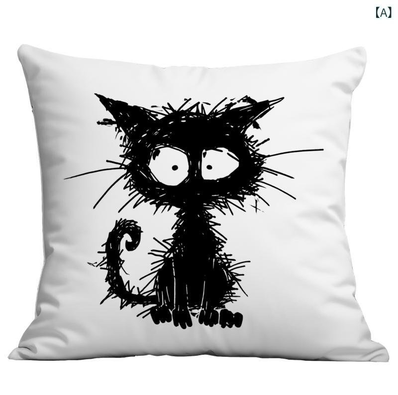 2個セット・カテゴリ: クッションカバー・素材: ショートパイル・サイズ: 45×45cm・柄: カートゥーン、アニメ・スタイル: モダン、シンプル・仕様: 片面、中材なし・適用場所: リビング