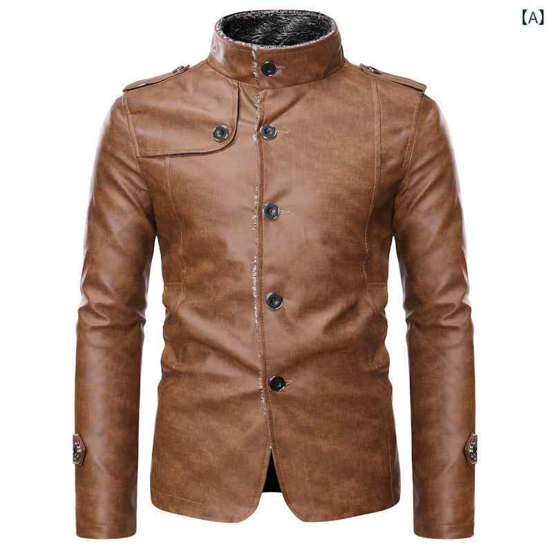 ・カテゴリ: レザーコート/レザージャケット・スタイル: カジュアル・素材: PUレザー・フィット: レギュラーフィット・着丈: ミドル丈 (65cm以上80cm以下)・前立て: シングルブレストボタン・裾デザイン: ストレートヘム・対象:...