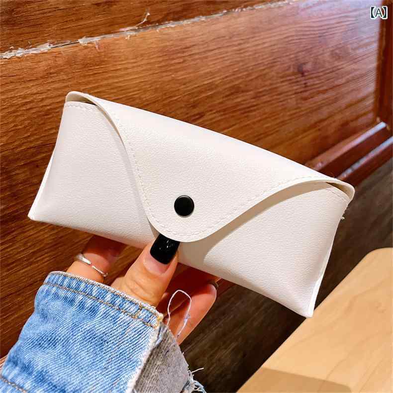 ・素材: レザー製・用途: 眼鏡ケース・カラー展開: ホワイト、ピンク、ブラック、グレー、オレンジ・セット内容: ケース＋クロス、ケース単体