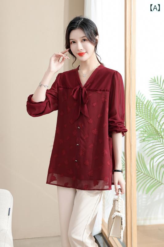 ・カテゴリ: レディースブラウス・柄: プリント・ネックライン: ピーターパンカラー・主な素材: 綿90%以上、ポリエステル30%未満・カラー展開: レッド、ブラック・サイズ展開: L、XL、2XL、3XL、4XL、5XL、6XL・シルエッ...