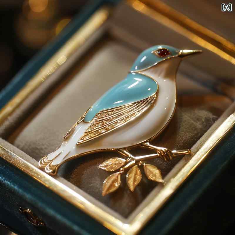 10個セット・カテゴリ: ブローチ・スタイル: 文芸レトロ・素材: 銅・加工方法: 電気メッキ・柄: 知更鳥・対象: 女性・用途: 記念、装飾、贈答用