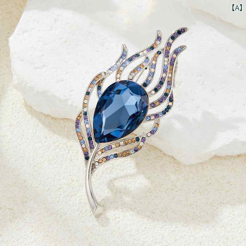 ・カテゴリ: ブローチ・素材: 銅・スタイル: ユニセックス、高級感、ファッション通勤・モチーフ: 動物・加工方法: 電鍍・デザイン要素: 羽毛、自然・用途: 記念、装飾、ギフト、スーツ・ドレス用・対象: 女性