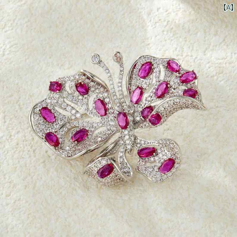 2個セット・種類: ブローチ・素材: 銅・デザイン: 蝶・モチーフ: 昆虫・流行要素: 蝶・スタイル: 高級感・スタイルカテゴリ: ファッション通勤・加工方法: マイクロセッティング・機能: 記念、装飾、ギフト・別針: 精緻な女性用・対象:...