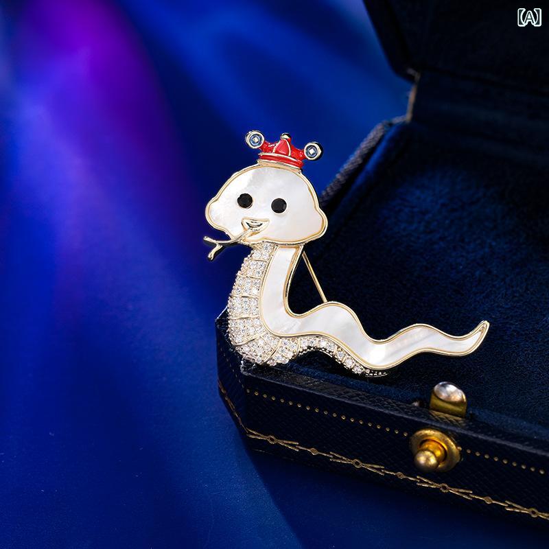 ・素材: 銅・カテゴリ: ブローチ・柄: 動物、蛇・加工: 電鍍・カラー: ゴールド・機能: 記念、装飾、多機能、調整、2WAY、贈答用、固定・スタイル: ファッション通勤・対象: 男女兼用