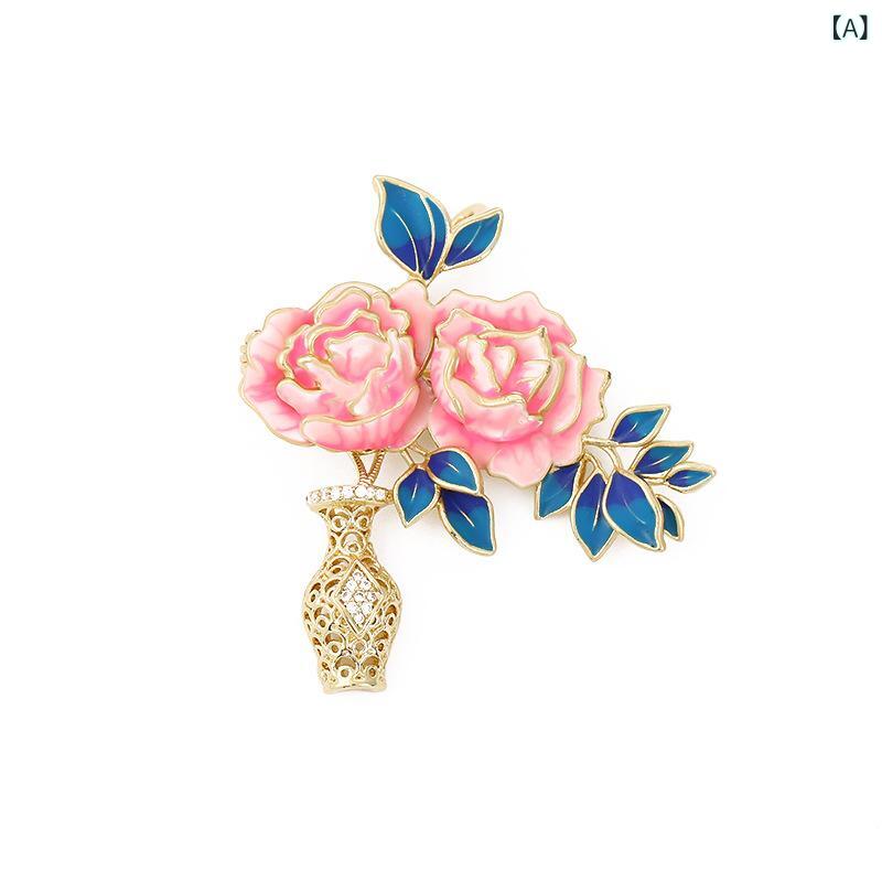 ・種類: ブローチ・スタイル: 韓国風・テイスト: 清新、甘め・対象: 女性向け・素材: 銅・加工: 電鍍・デザイン: 花柄・機能: 記念、装飾、多機能、両用、贈答用、固定