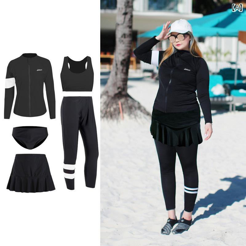 ・スタイル: 5点セット、ハイウエスト、高伸縮性、シンプル、控えめ・主な素材: ナイロン82%・袖丈: 長袖・柄: 無地・カップ: パッド入り、ノンワイヤー・カラー: ブラック・サイズ展開: 2XL、3XL、4XL、5XL・対象性別: 女性...