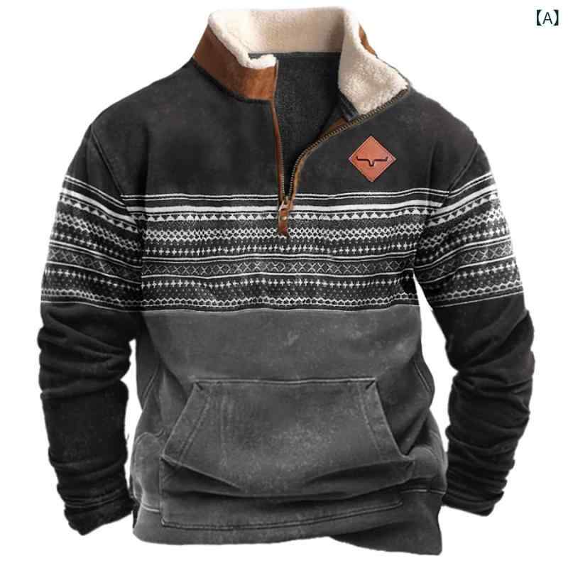 ・カテゴリ: スウェット/フリース・スタイル: レトロ・主な素材: ポリエステル95%・ネックライン: スタンドカラー・袖丈: 長袖・フード: フード付き・柄: ストライプ・デザイン: プリント・シルエット: ルーズフィット・加工: プリン...