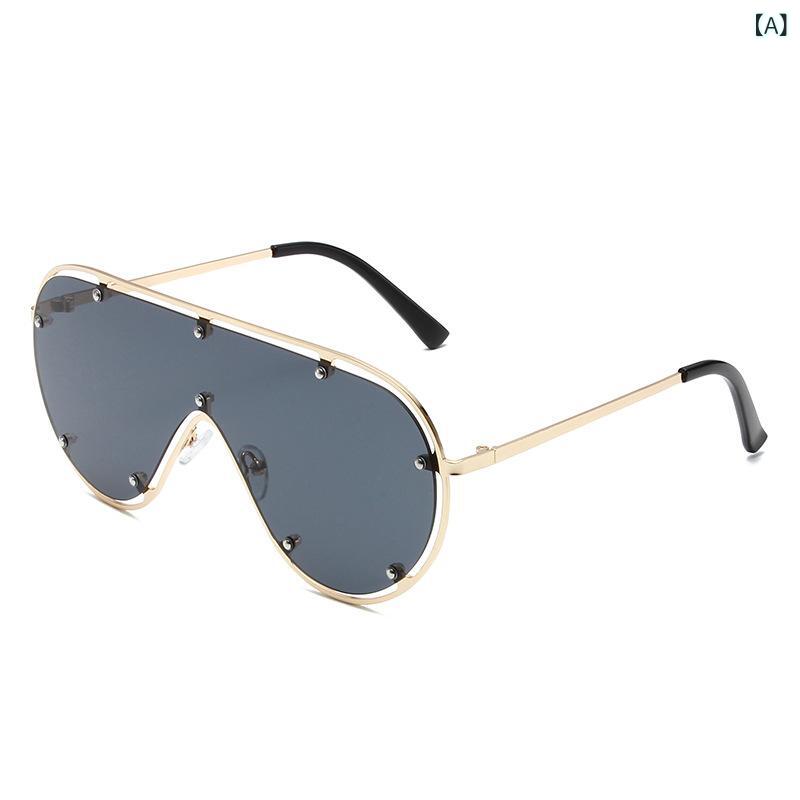 2個セット・カテゴリ: サングラス・スタイル: ストリート、個性、トレンド・レンズ素材: PC・フレーム素材: 金属・メガネの形: アビエーター型・フレーム構造: フルリム・UVカット: UV400・光透過率区分: カテゴリ1（薄色サングラ...