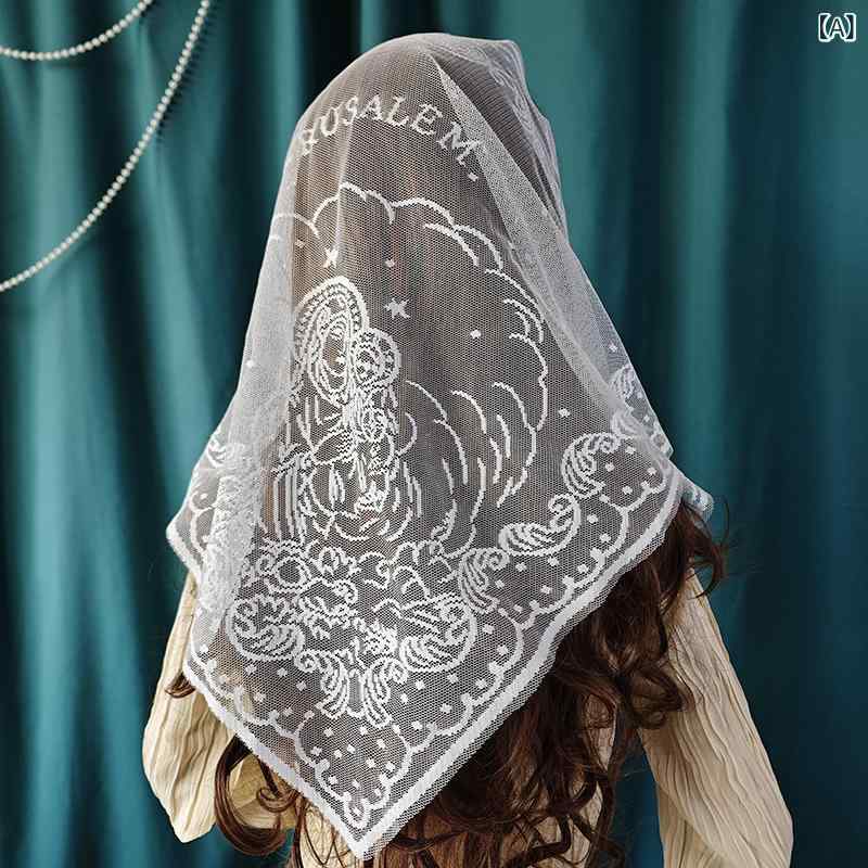 10個セット・素材: ポリエステル・スタイル: シングルレイヤー・対象: 女性用・形状: 三角形・種類: ショール・カラー展開: ホワイト、ブラック・長さ: 100cm-135cm・デザイン要素: レース・カテゴリ: ヘッドドレス