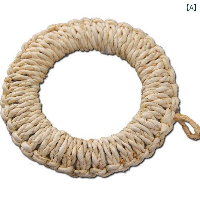 2個セット・スタイル: モダンミニマリスト・主な素材: 草編み・柄: 無地・サイズ展開: 中サイズ 直径19cm、大サイズ 直径24cm