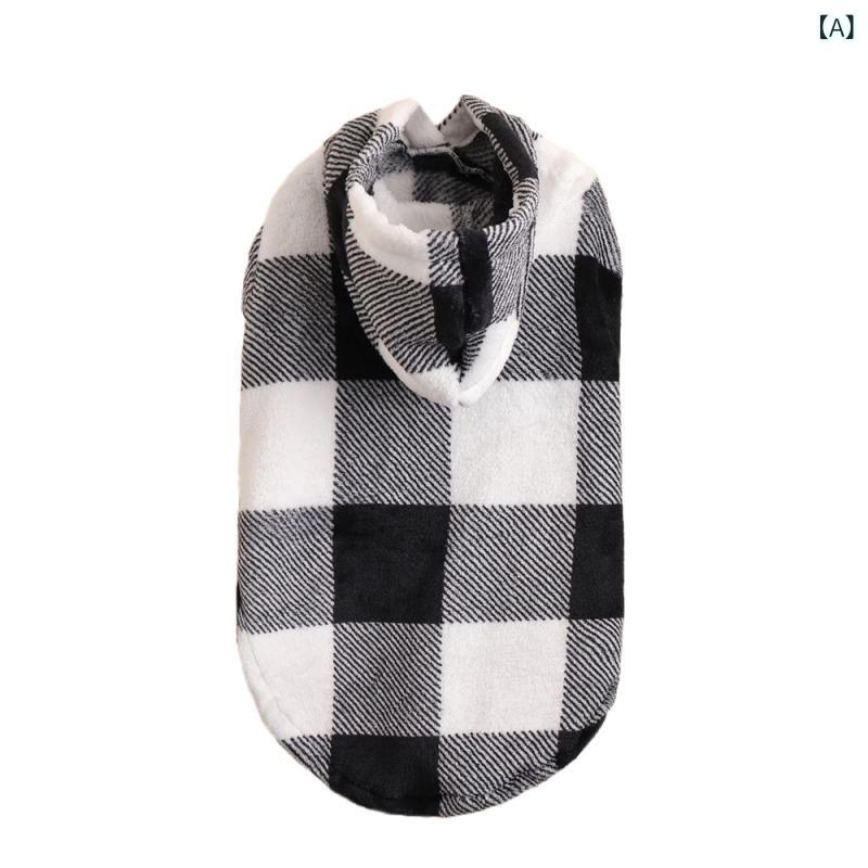 ・カテゴリ: ペット用パーカー・スタイル: インスタグラム風・主な素材: ポリエステル・性別: ユニセックス・柄: チェック柄・サイズ展開: XS、S、M、L、XL